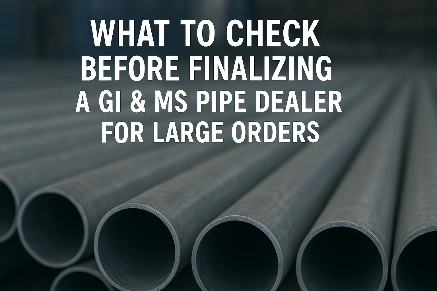 What to Check Before Choosing a GI & MS Pipe Dealer